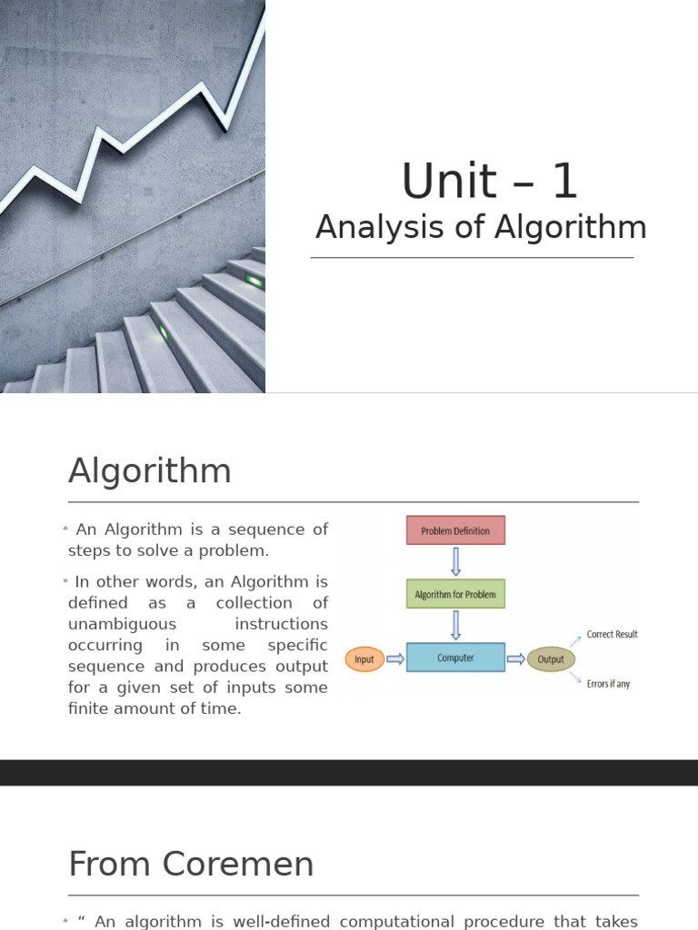 Unit - 1 Basics of Analysis of An Algorithm | PDF | Time Complexity | Algorithms