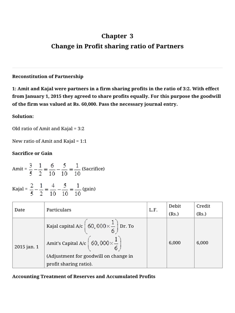 Accountancy Class 12 Value Based Questions Chapter 3 | PDF | Debits And ...