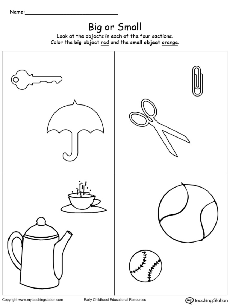 Mts Comparing Sizes Big and Small Objects | PDF