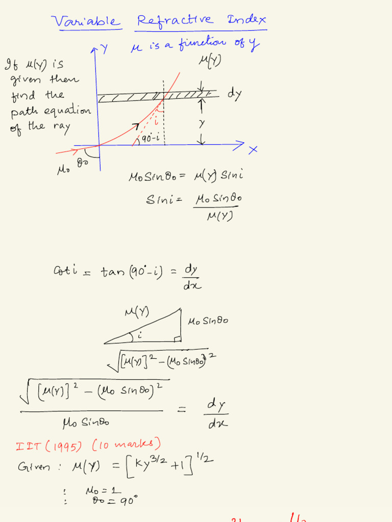 Variable Refractive Index | PDF | Electromagnetic Radiation | Optics