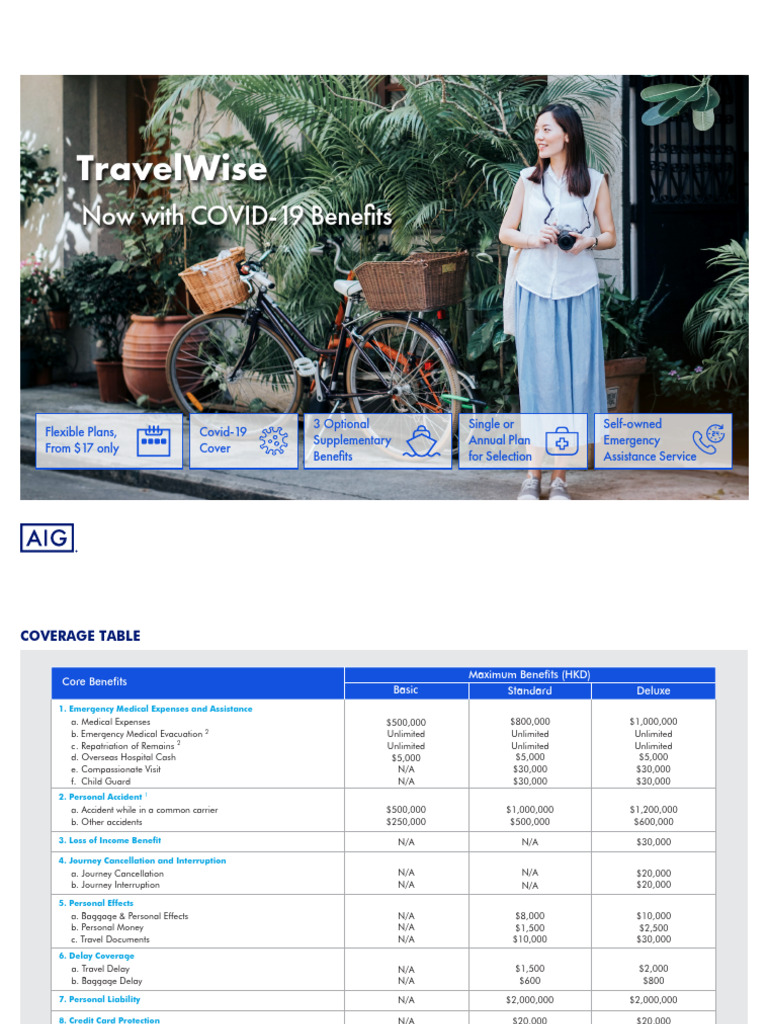 Travelwise Brochure Co-Price en v11 | PDF | Insurance | Hospital