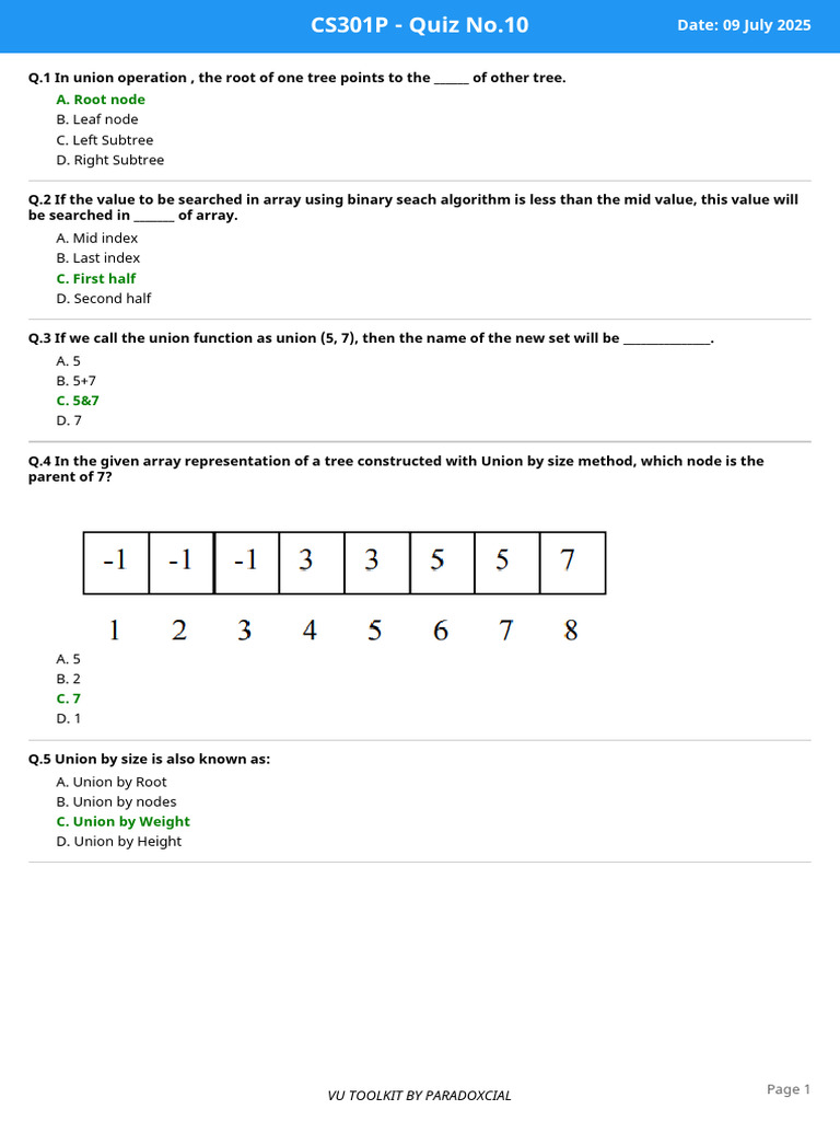 Union Operation in Tree Structures | PDF