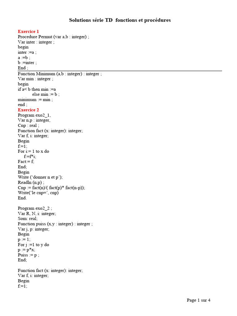 CorrigÃ TD Procfonc 2022 2 | PDF | Software Development | Programming Paradigms