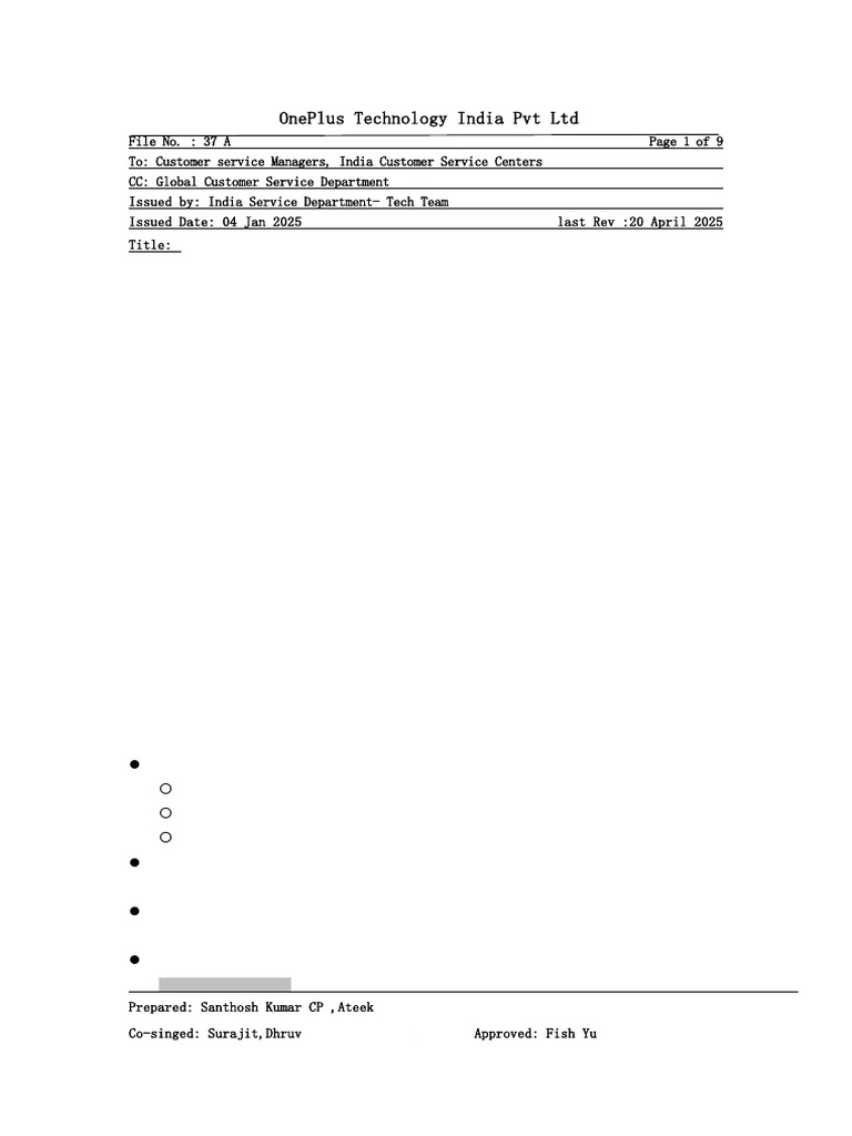 OnePlus Line On Display Upgrde Policy With OP 12 & 12R V2 22 Apr | PDF ...