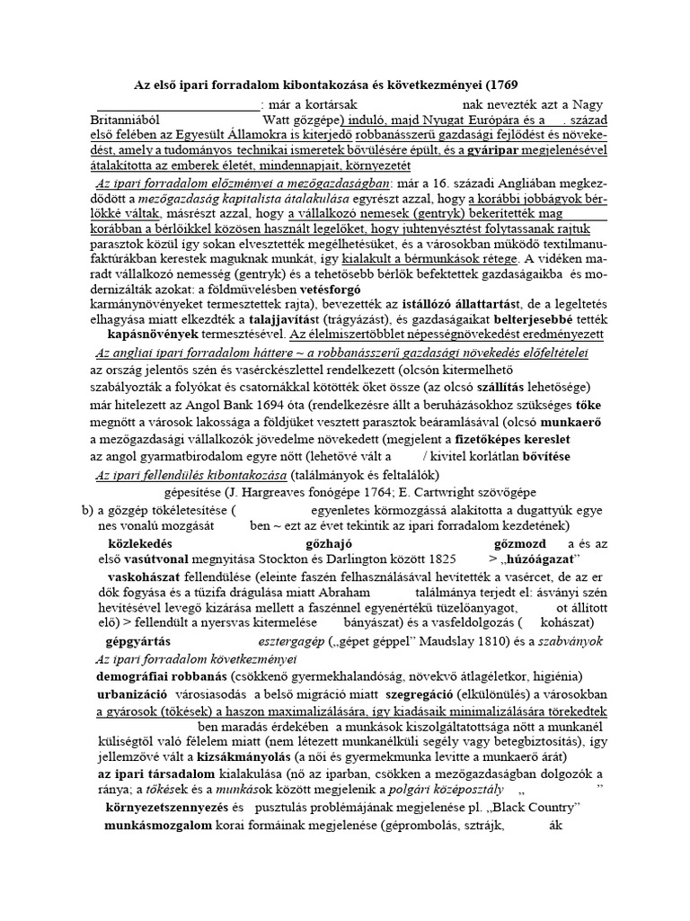 Az Ipari Forradalmak | PDF