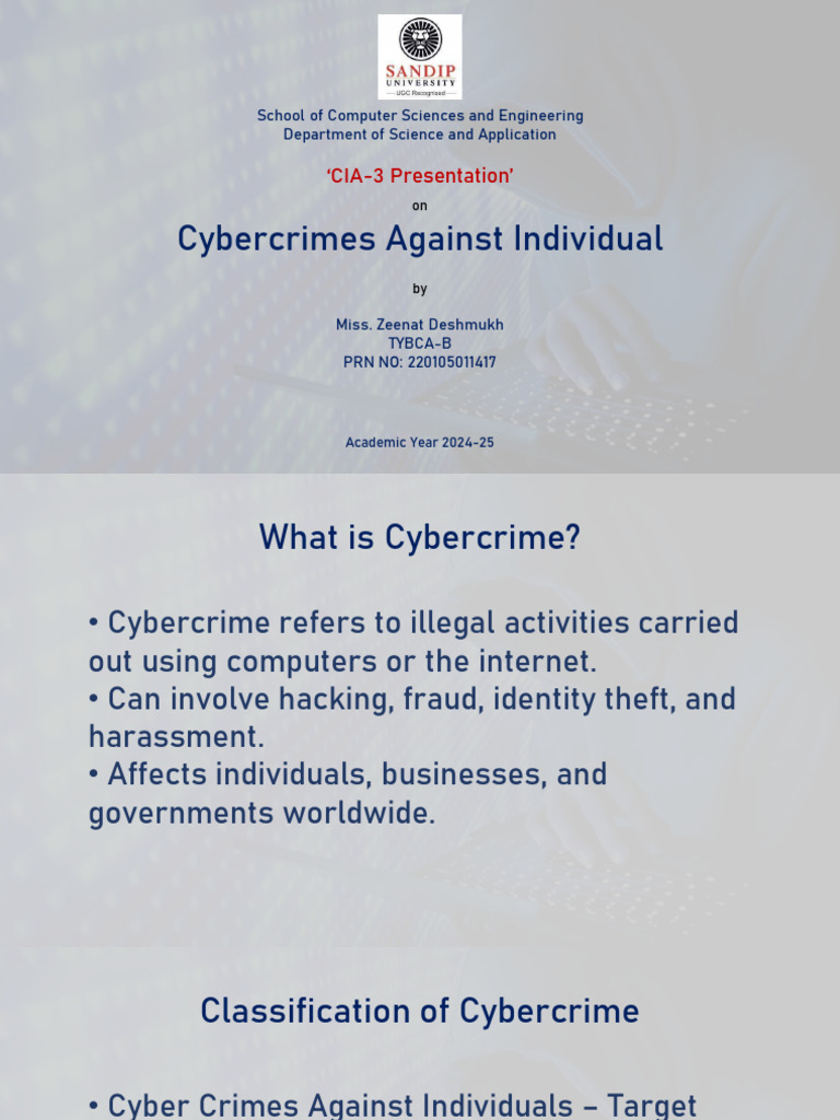 Cybercrimes Targeting Individuals | PDF | Cybercrime | Security