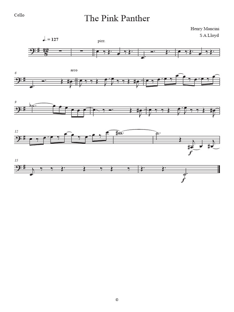 8.pink Parts - Cello | PDF