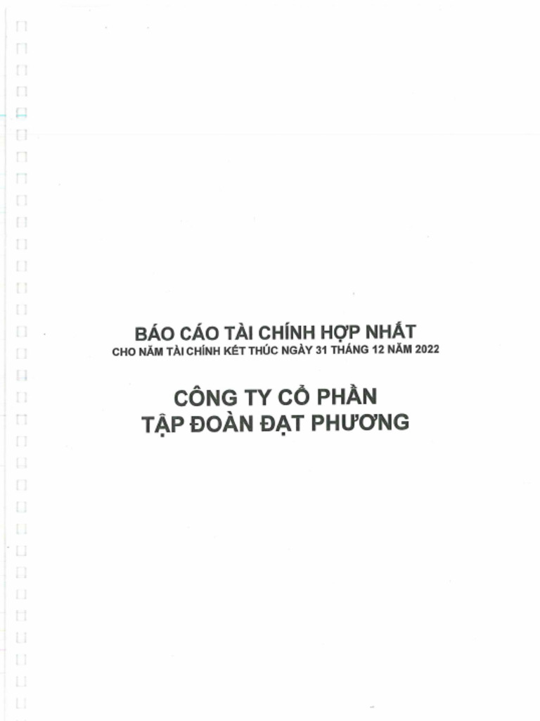 15 03 2023 BCTC Hop Nhat Nam 2022 Da Soat Xet | PDF
