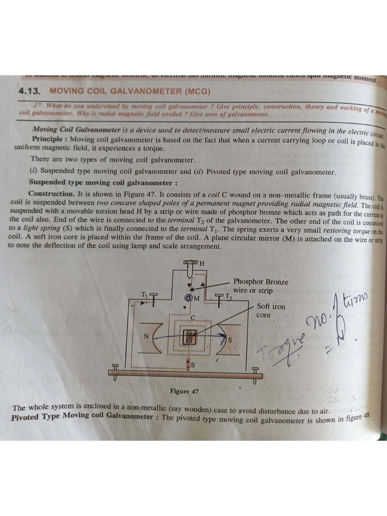 Moving Coil Galvanometer | PDF