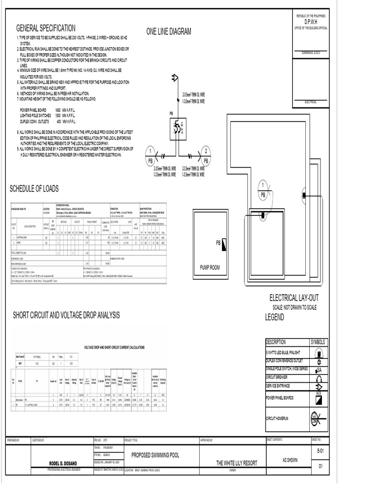 Swimming Pool Electrical Wiring Plan | PDF | Electrical Wiring ...