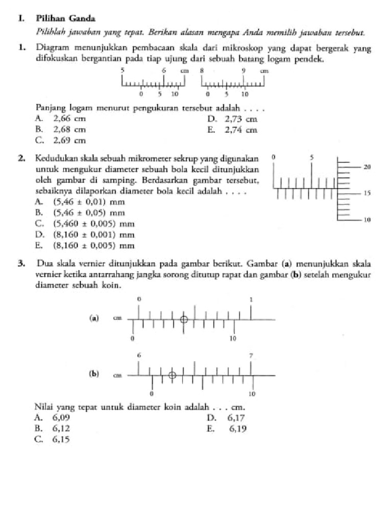 Latihan Soal ASASS Fisika Kelas 10 Pengukuran | PDF