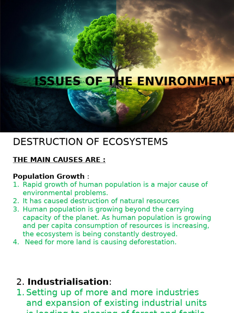 Causes of Ecosystem Destruction | PDF