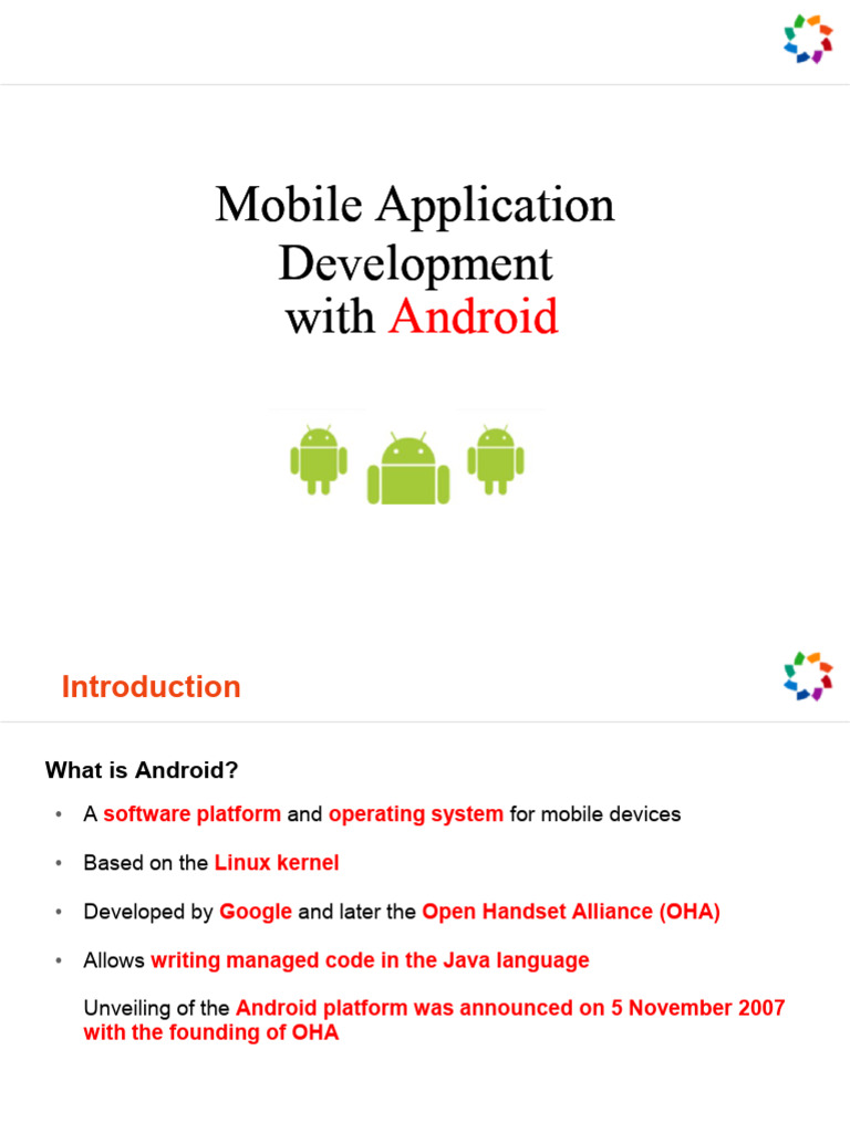 Unit I | PDF | Eclipse (Software) | Android (Operating System)