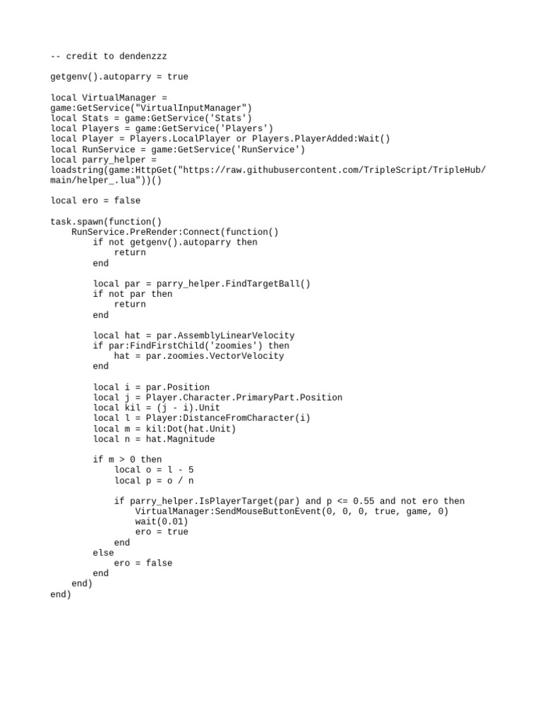 Roblox Auto Parry Script Guide | PDF