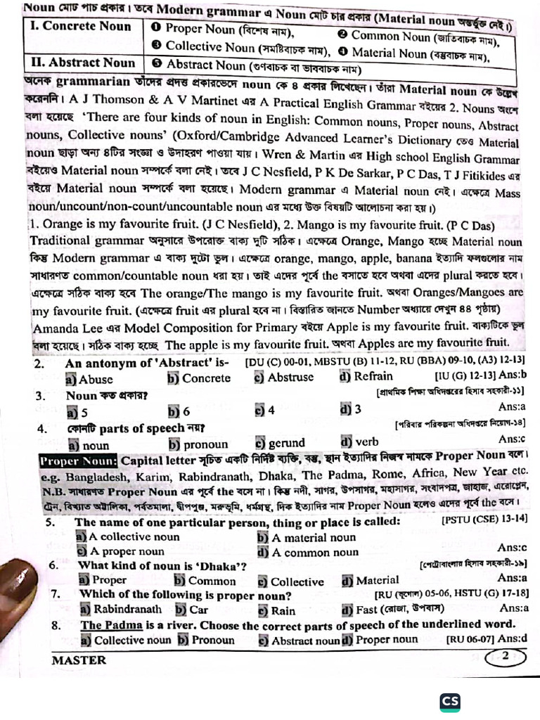 Noun Question Solve (1-80) | PDF