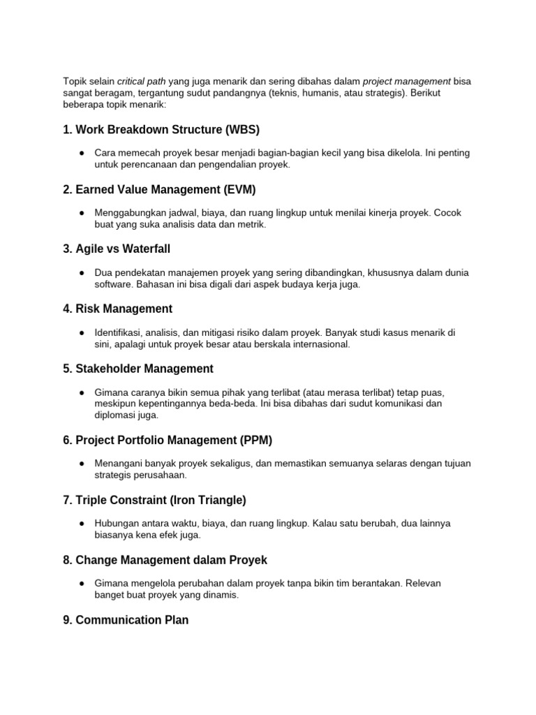 Critical Path Project Management | PDF