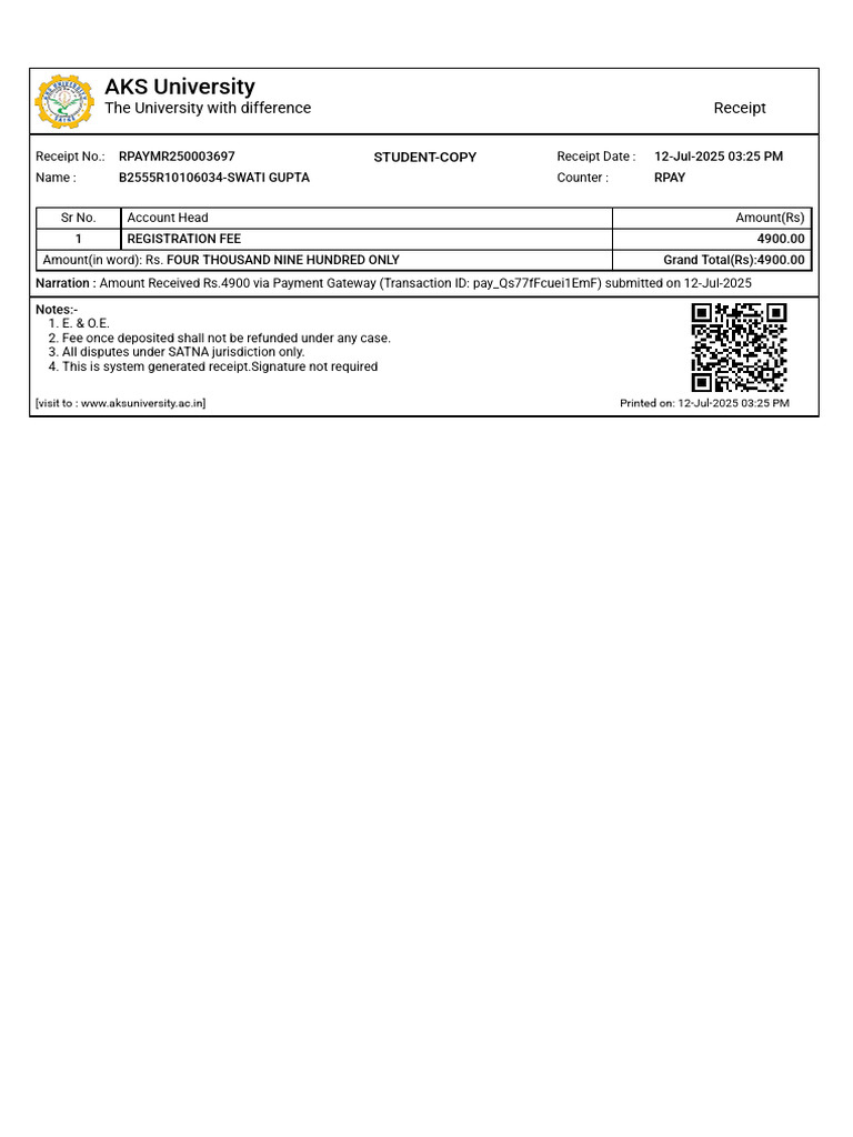 AKS University | PDF