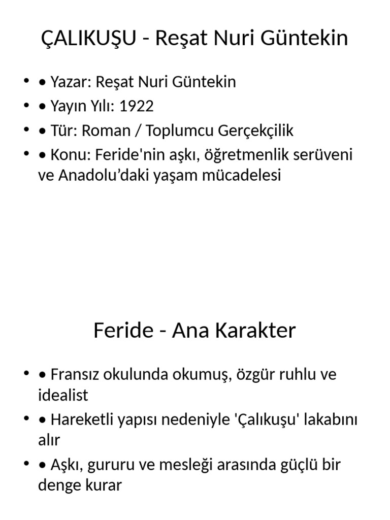 Calikusu Sunumu | PDF