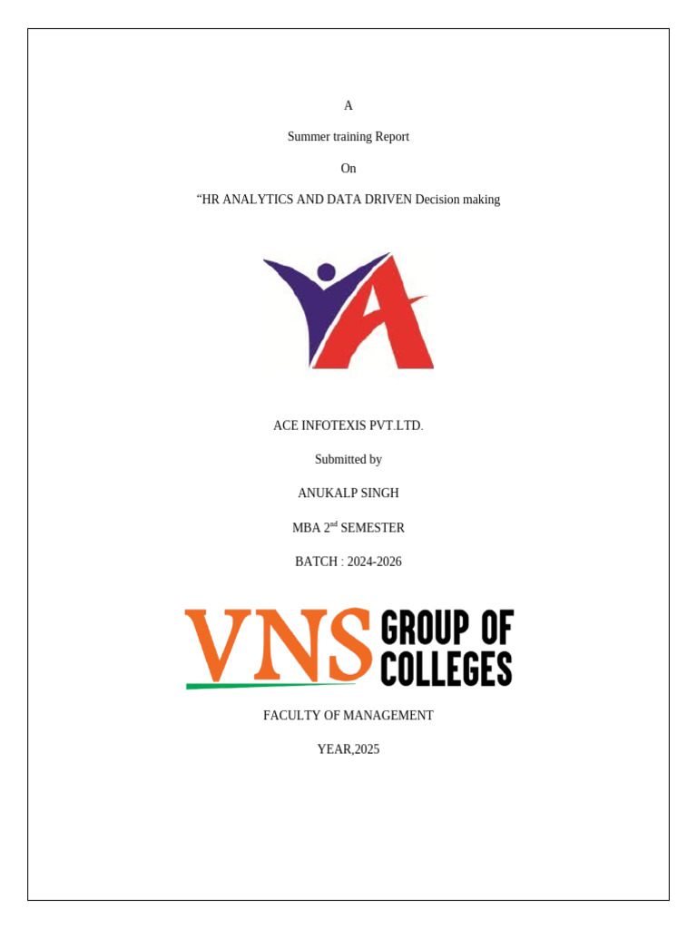 HR Analytics and Data-Driven Decision Making - Summer Internship Report ...