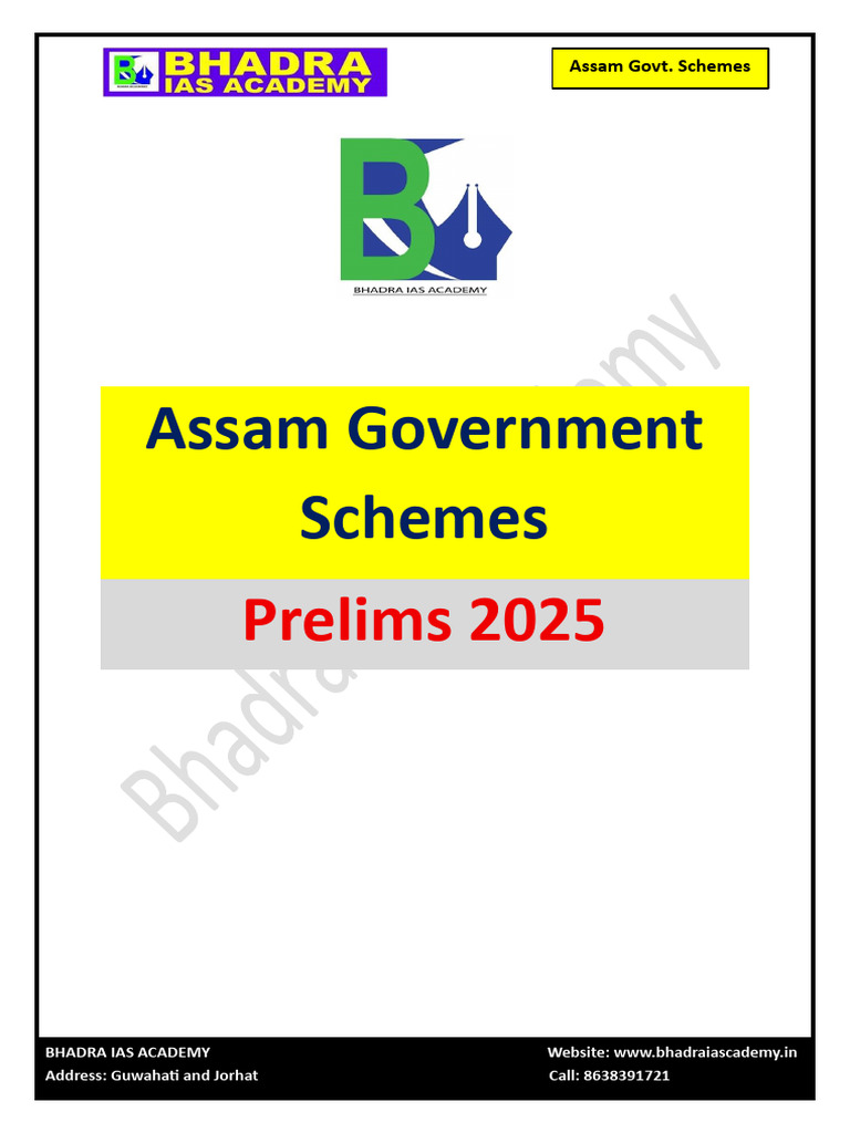 Assam Government Schemes Bhadra IAS | PDF | Taxes