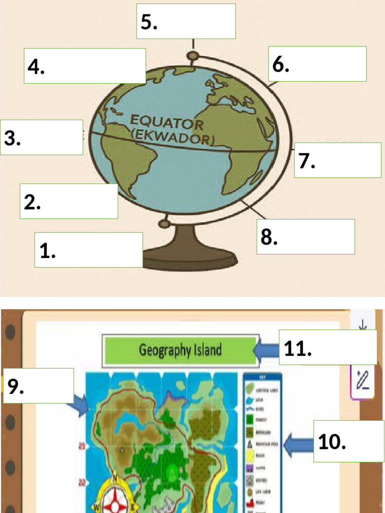 Bahagi NG Mapa at Globo Blank Sheet | PDF