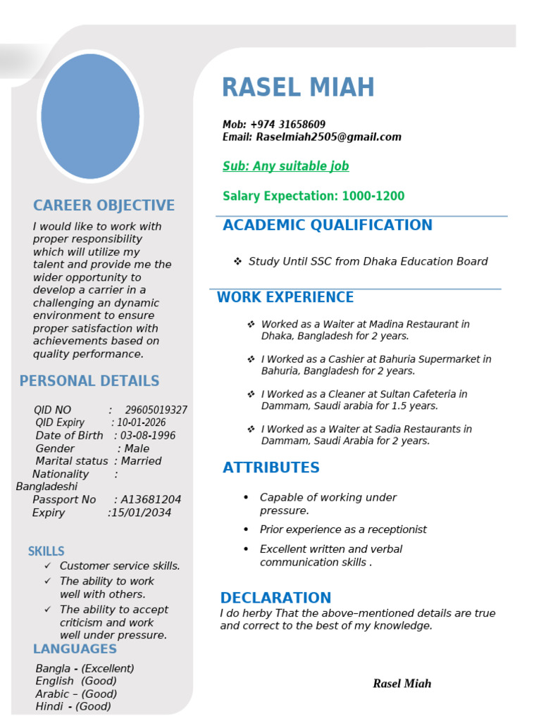 Rasel CV | PDF