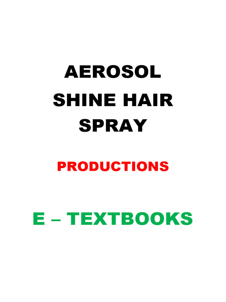 Hair Mist Formulation Processes | PDF | Mixture | Chemical Substances