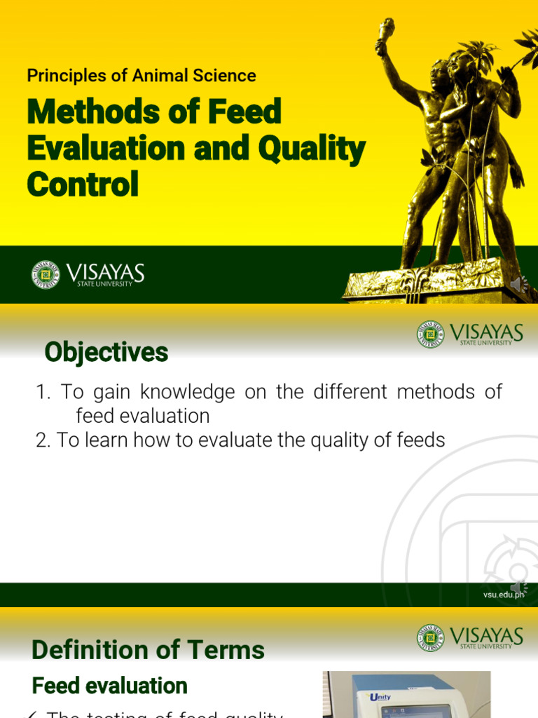 Topic 4 Methods of Feed Evaluation and Quality Control | PDF | Evaluation | Odor