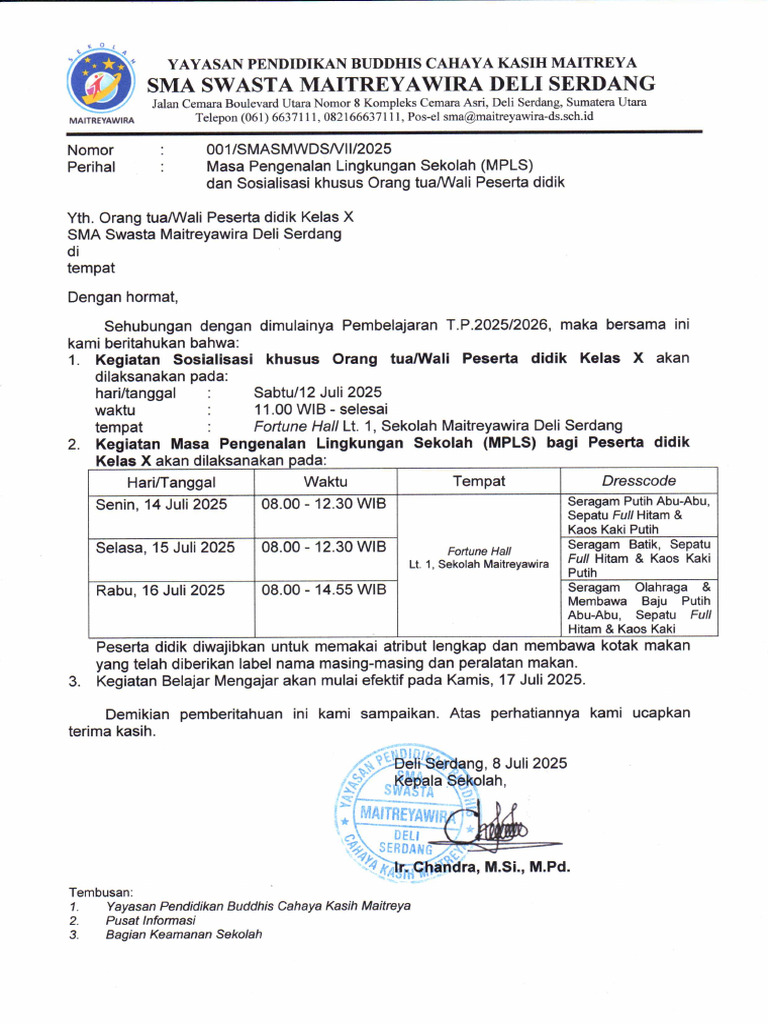 001 - Surat Pemberitahuan Mpls | PDF