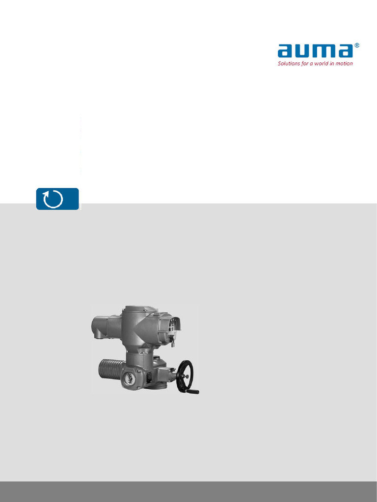Manual de Instruções AUMA SA 07.2 | PDF | Válvula | Parafuso
