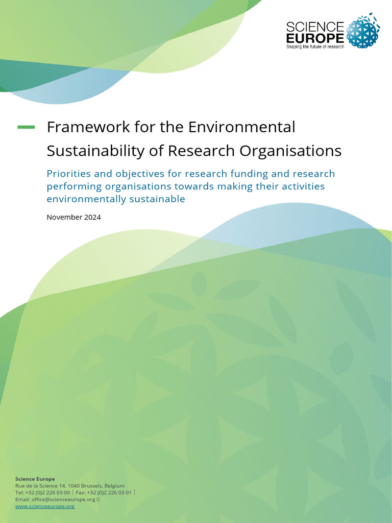 Environmental Sustainability Framework for Research | PDF ...