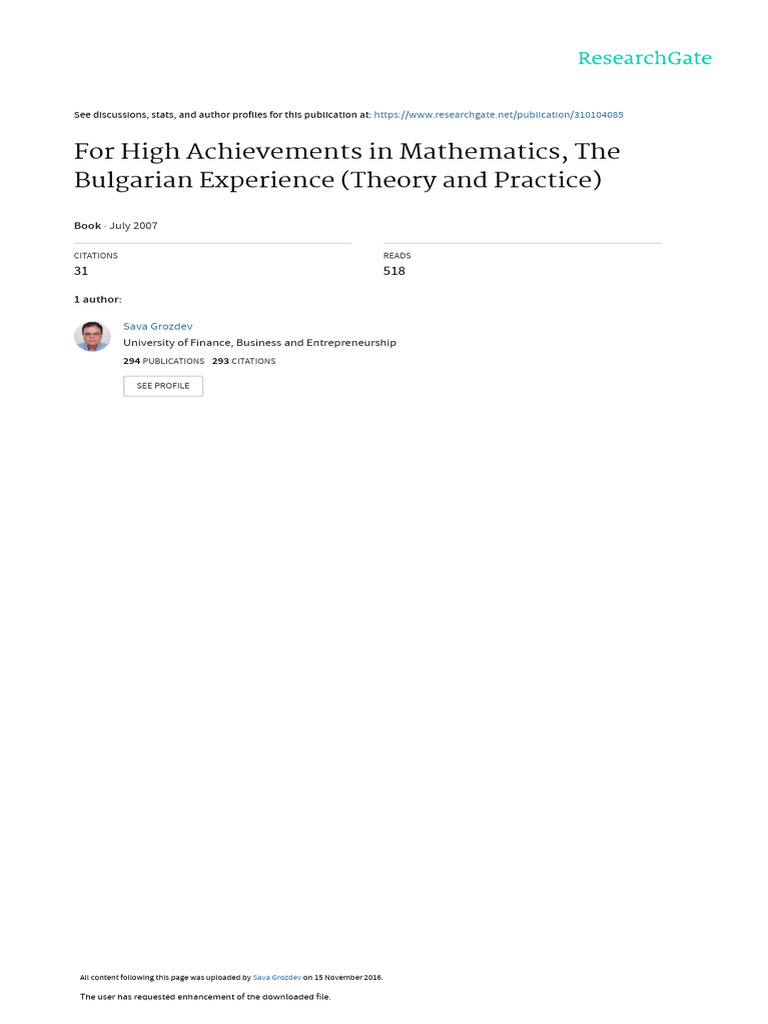 Book For High Achievements | PDF