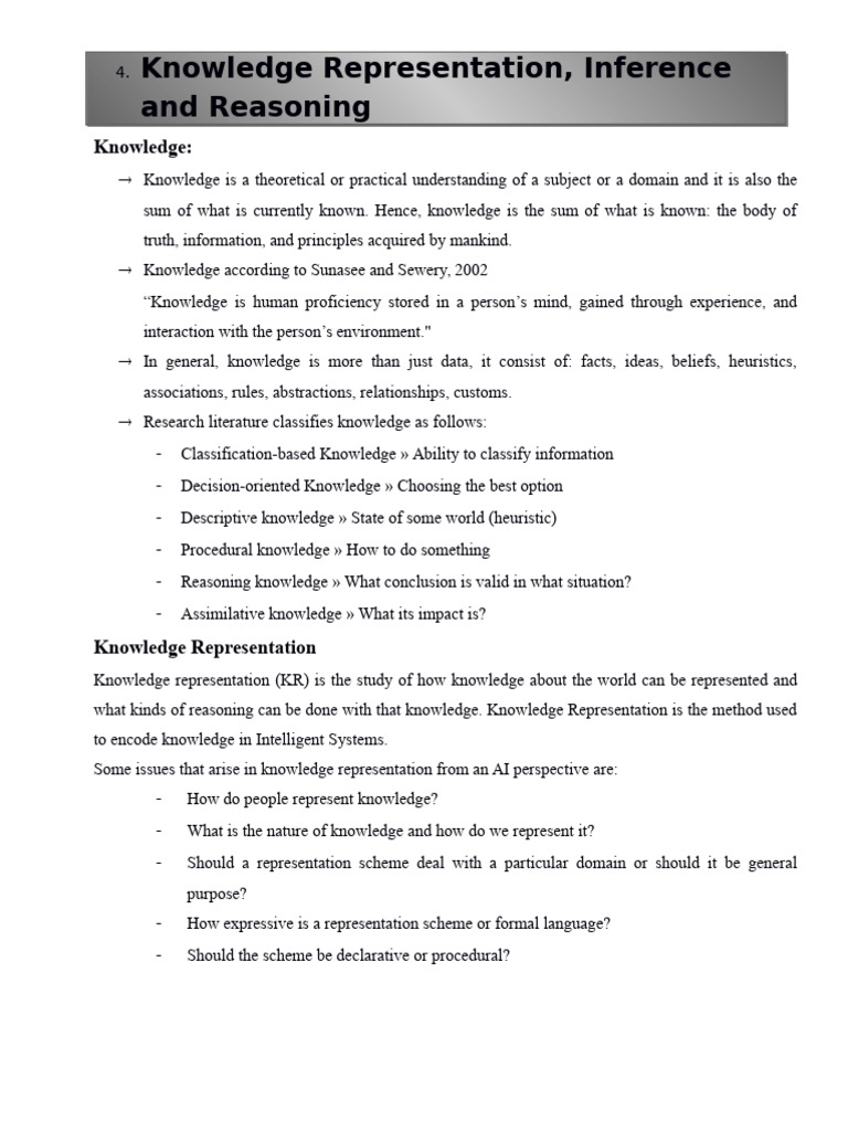 Understanding Knowledge Representation | PDF | Bayesian Network ...