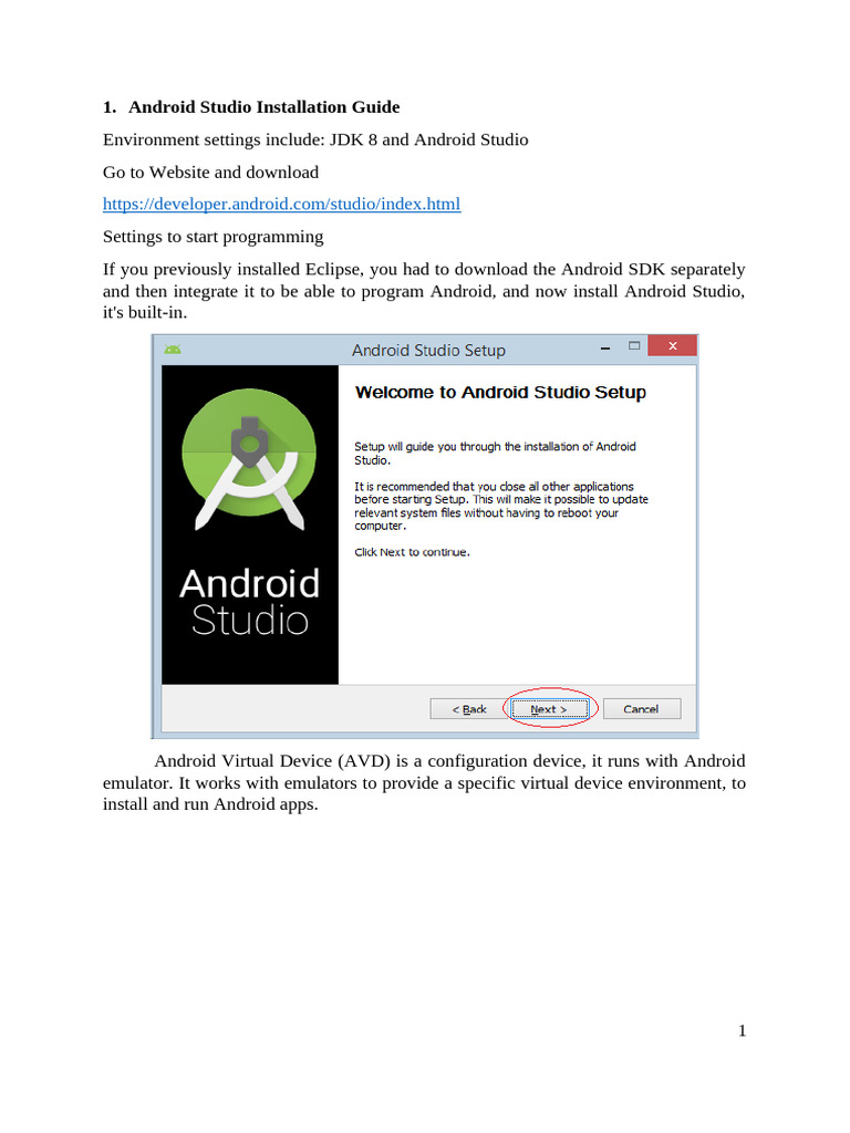 66d29a105c5ec1d3fd55a502 Lab1 Install Config Run AndroidStudio | PDF | Android (Operating System ...