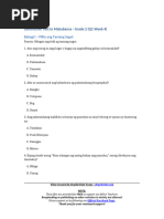 Makabansa Quiz Grade2 Q1 W1 W2 | PDF