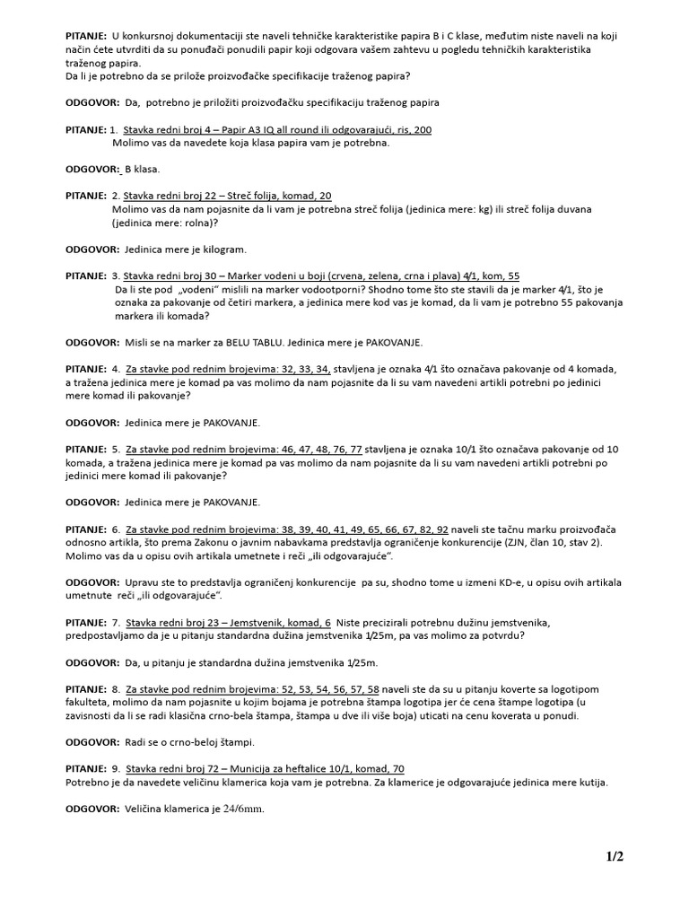 Pitanje | PDF