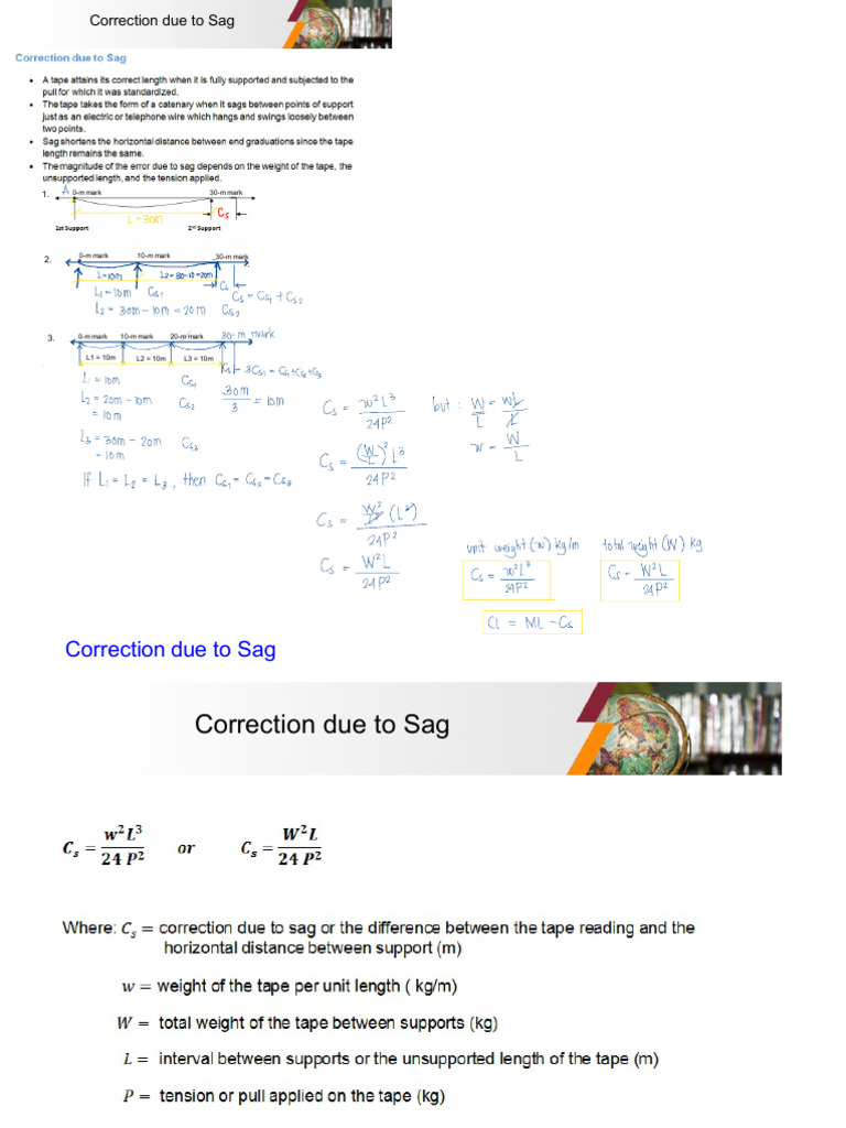 Correction for Sag Analysis | PDF
