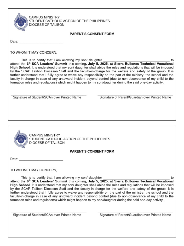 Parent's Consent | PDF