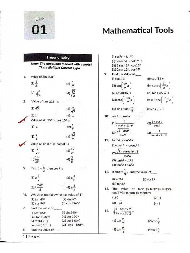Basic Maths and Vectors Sheet | PDF