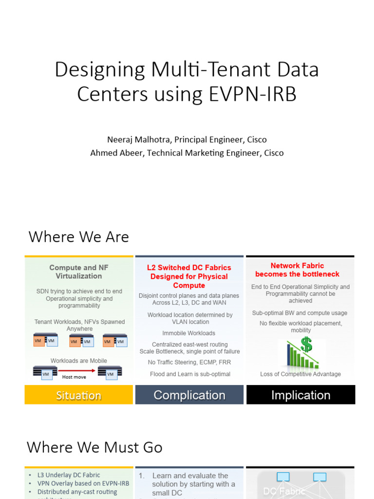 EVPN-IRB Multi-Tenant Data Center Design | PDF | Computer Architecture ...