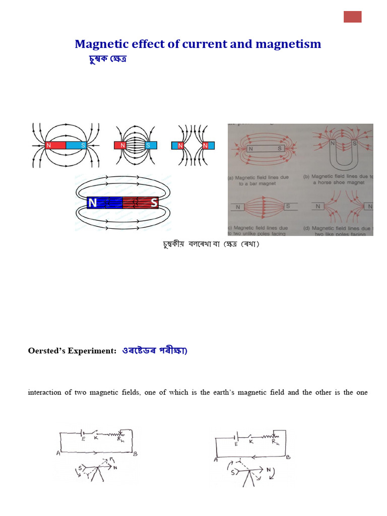 Magnetic Effects of Current Explained | PDF | Magnetic Field | Magnet