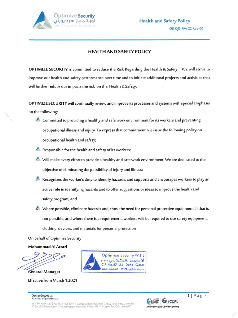 HSE Policy | PDF