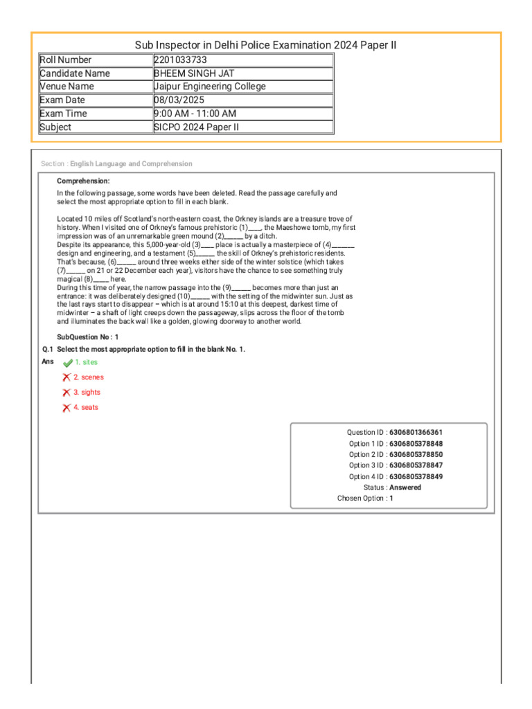 SSC Answer Key | PDF | Aviation