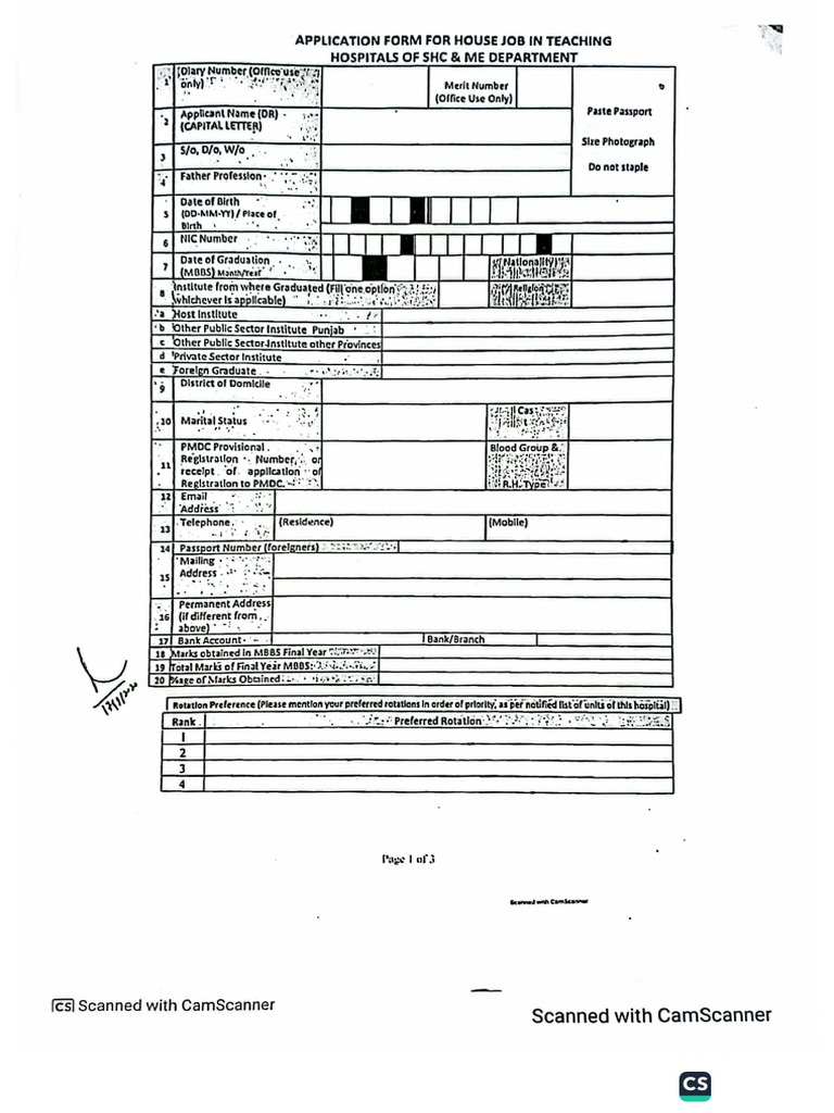 House Job Application Form Joining and Affidavit Specimen | PDF
