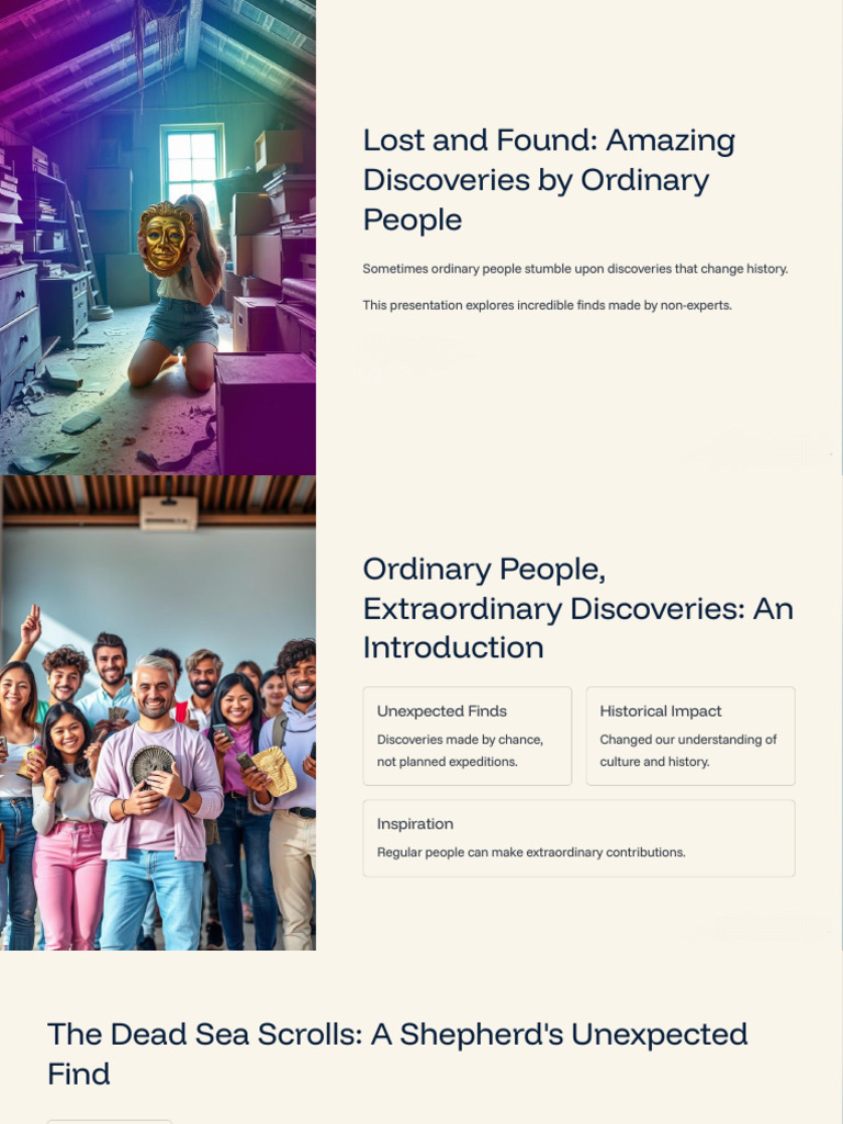 Lost and Found Amazing Discoveries by Ordinary People | PDF