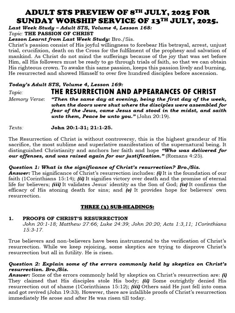 Significance of Christ's Resurrection | PDF | Jesus | Resurrection Of Jesus