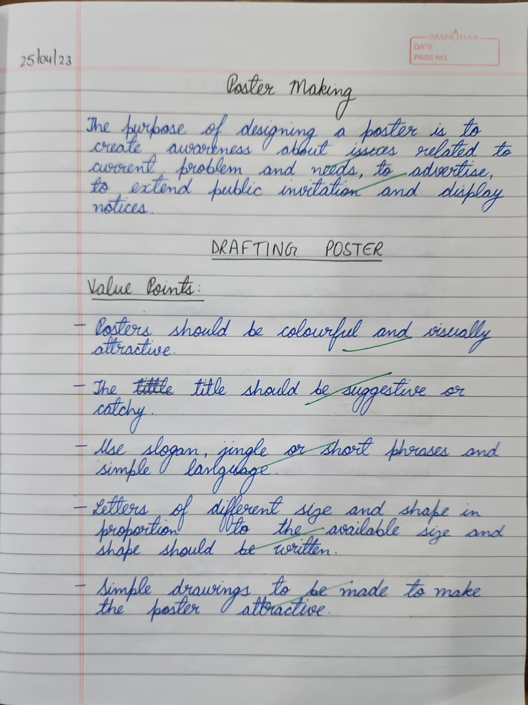 Poster Making Guidelines for Class 11 | PDF