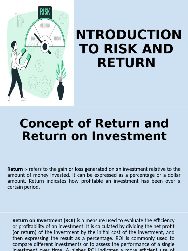 Introduction To Risk and Return | PDF | Financial Risk | Interest