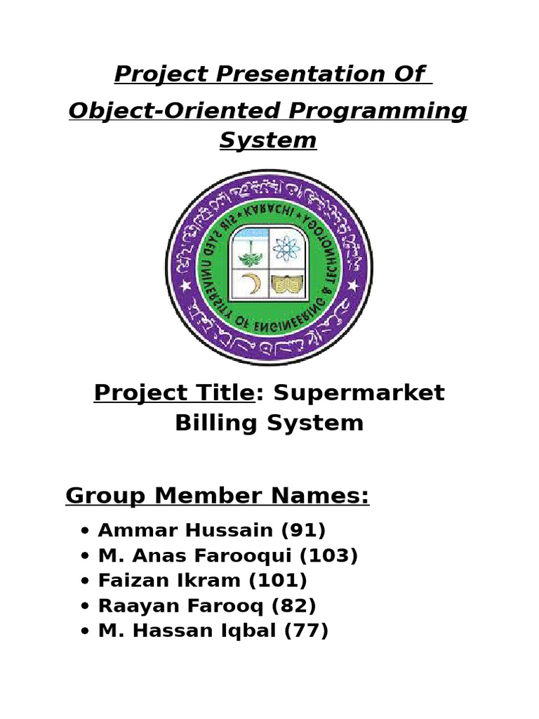 Project Presentation of OOPS | PDF