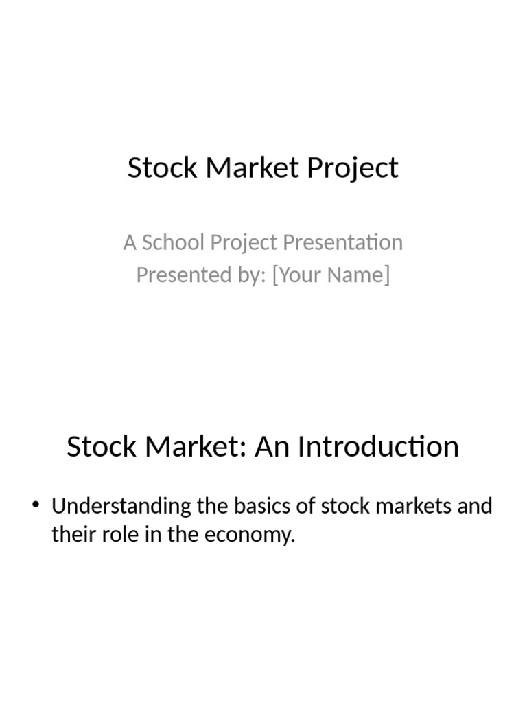 High School Stock Market Project Overview | PDF | Stock Market | Stocks